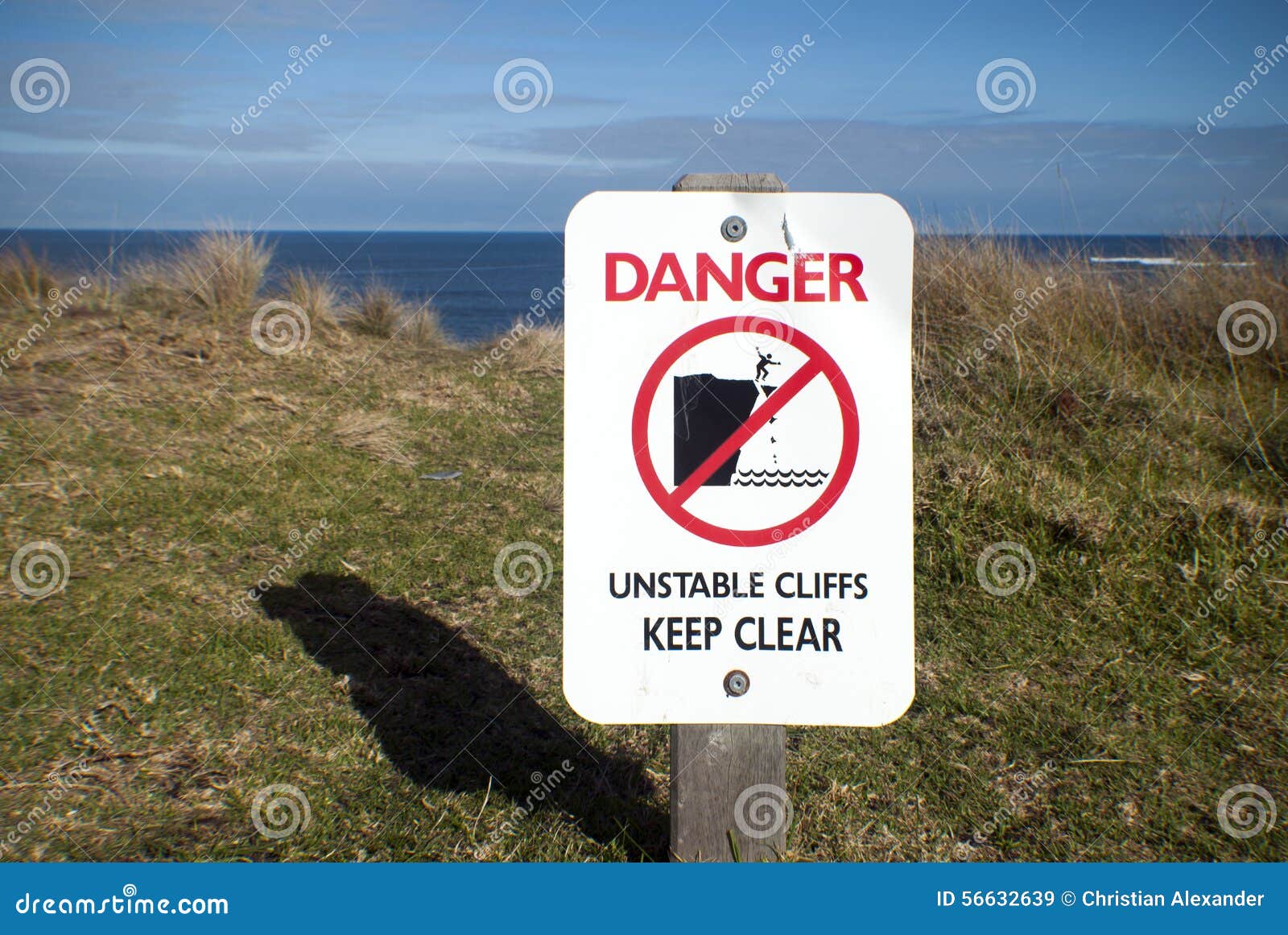 Danger Unstable Cliffs Keep Clear Sign Stock Image - Image of nature ...