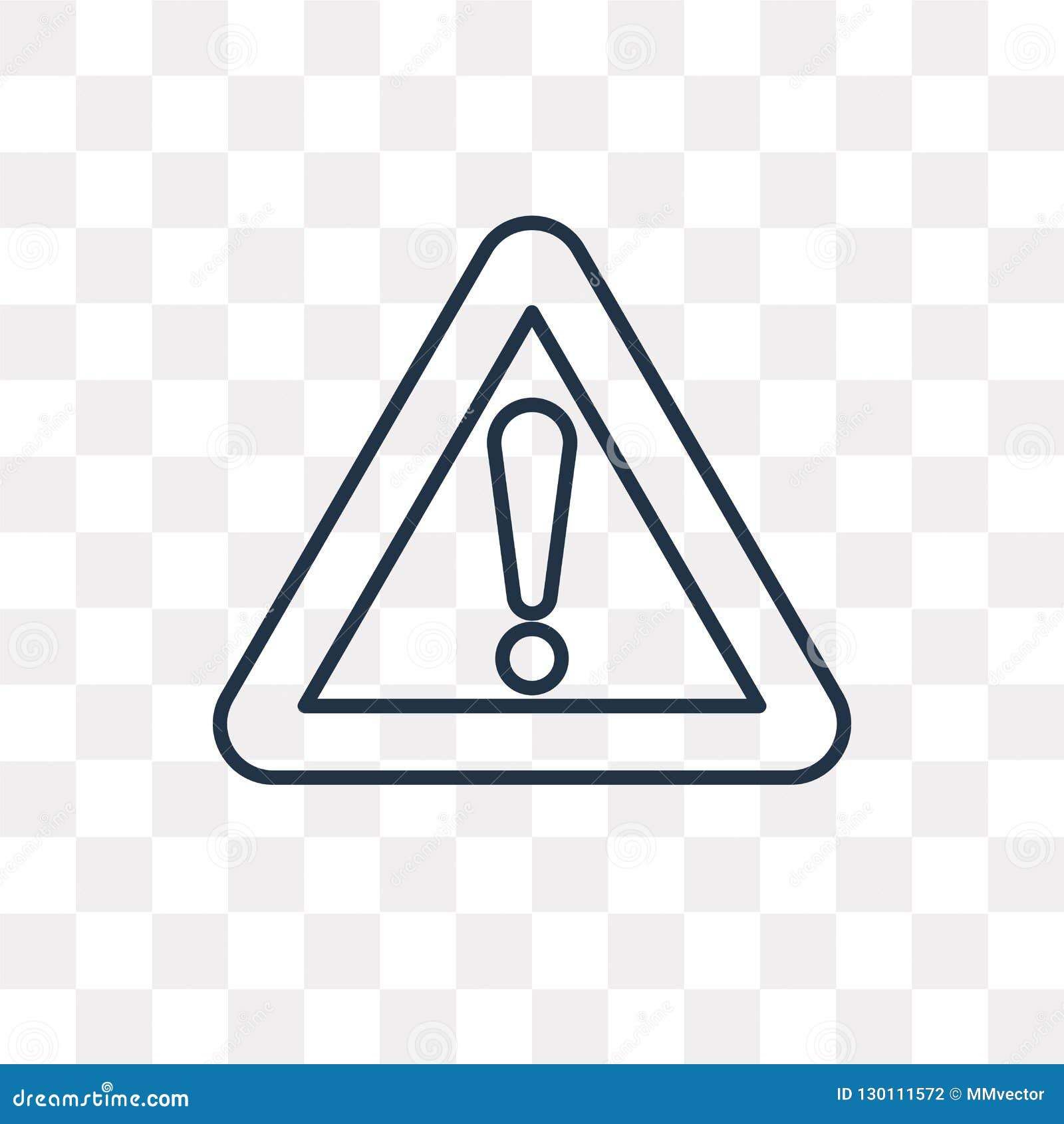 Danger Vector Icon Isolated on Transparent Background, Linear Da Stock ...