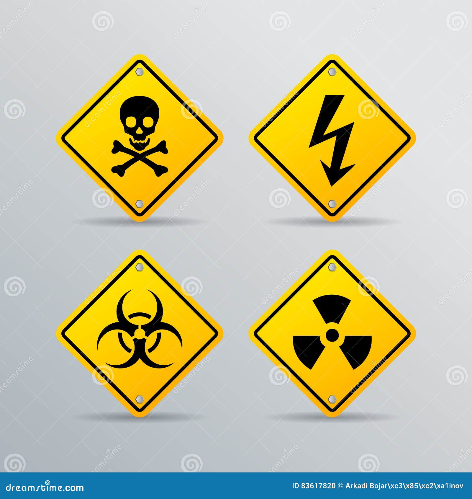 Danger vector warning sign stock vector. Illustration of hazard - 83617820