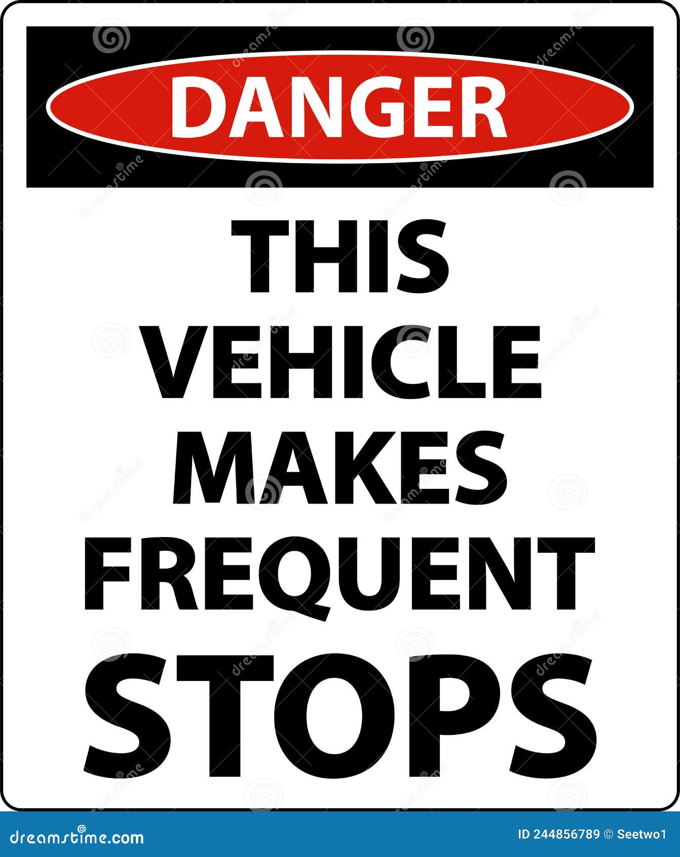 Danger Stops At All Railroad Crossings Label Sign On White Background ...