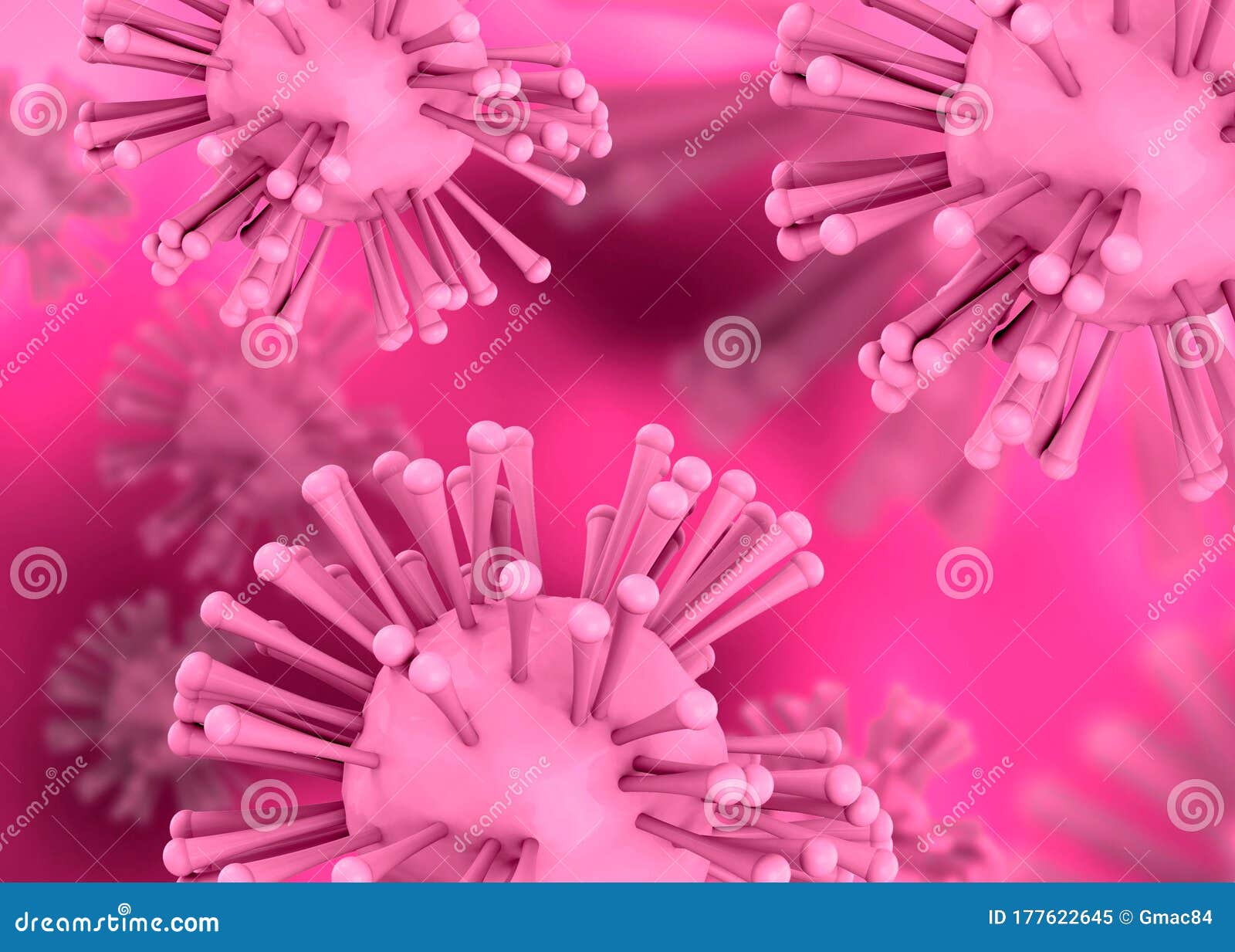 The Danger of Virus Infection - 3D Stock Illustration - Illustration of ...