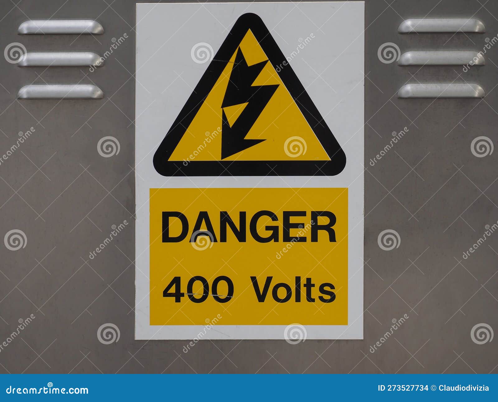 Danger 400 volts sign stock photo. Image of four, 400v - 273527734