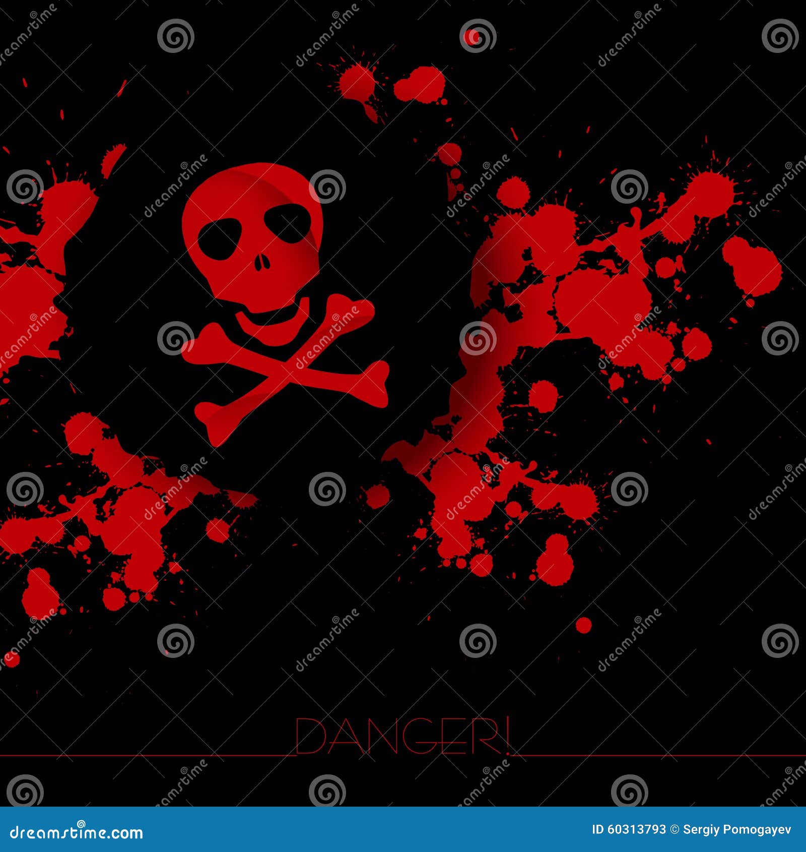 Danger warning background stock vector. Illustration of blood - 60313793