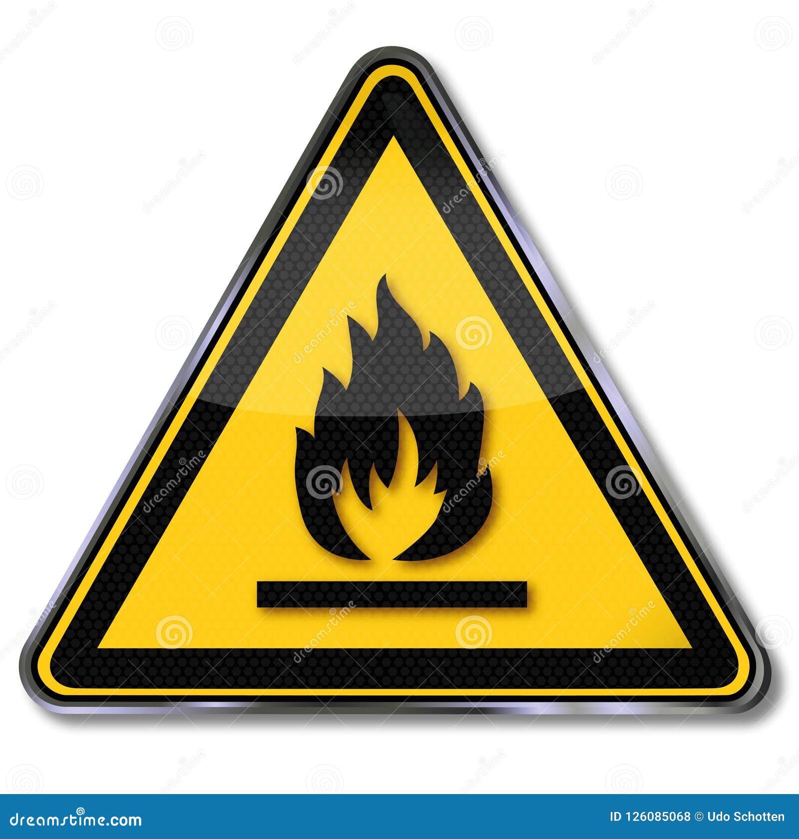 Danger flammable materials stock vector. Illustration of hazard - 126085068