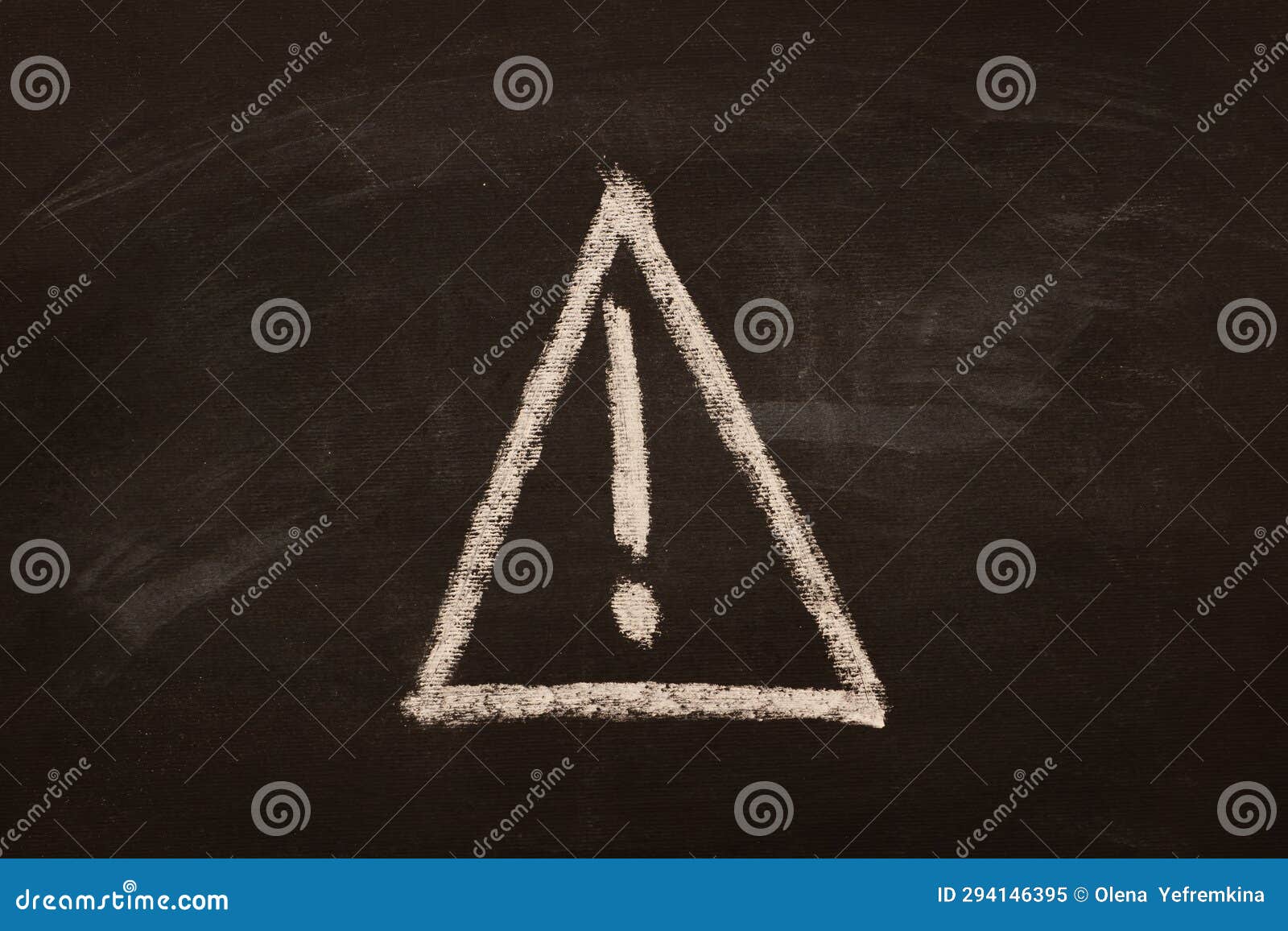 Danger Warning Icon, Attention, Exclamation Mark in Triangle Drawn with ...