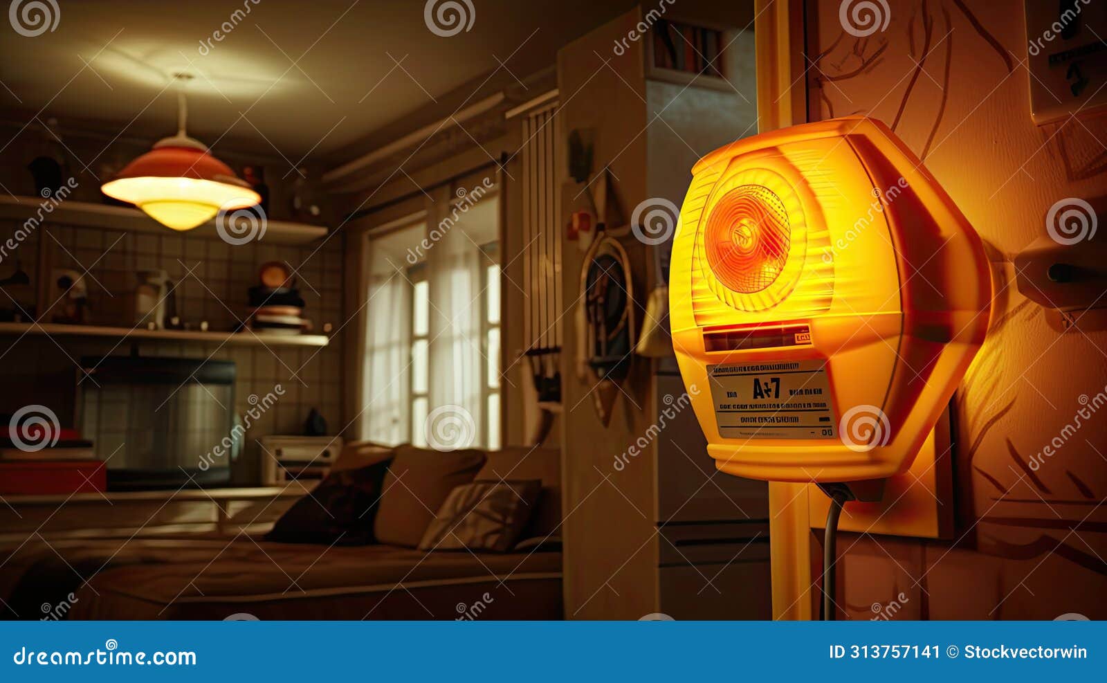 Danger warning light stock illustration. Illustration of beacon - 313757141