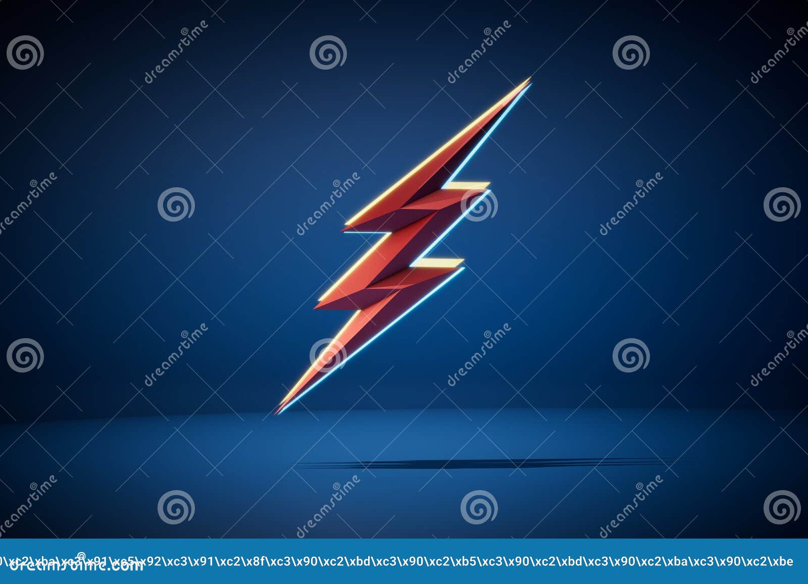 Danger Warning. Red Zipper Zigzag on a Blue Background Stock ...