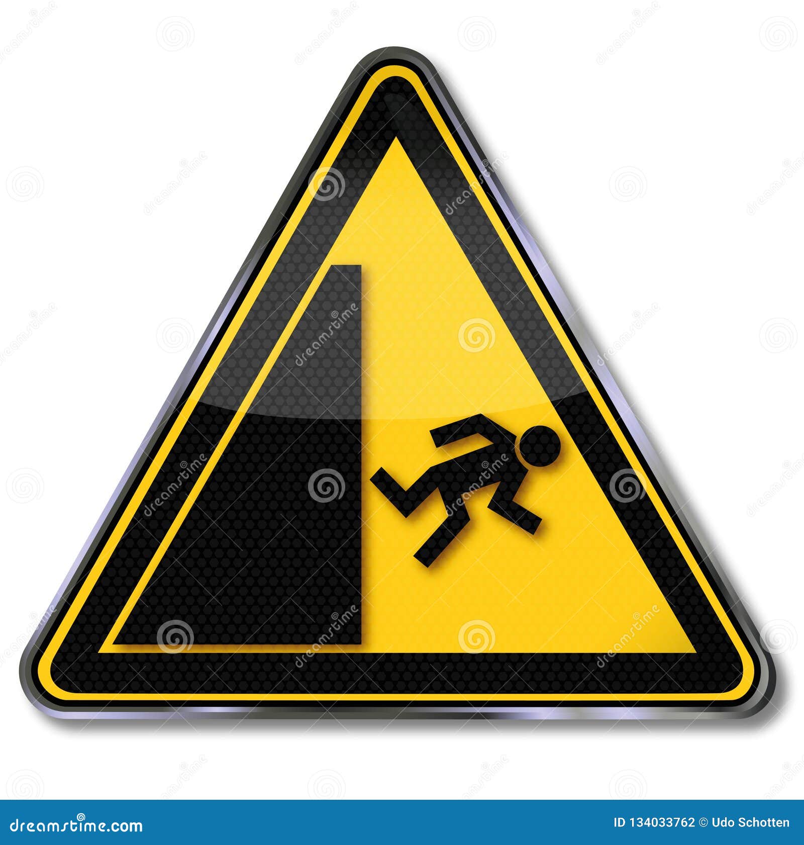 Danger and Warning Risk of Falling Stock Vector - Illustration of fear ...