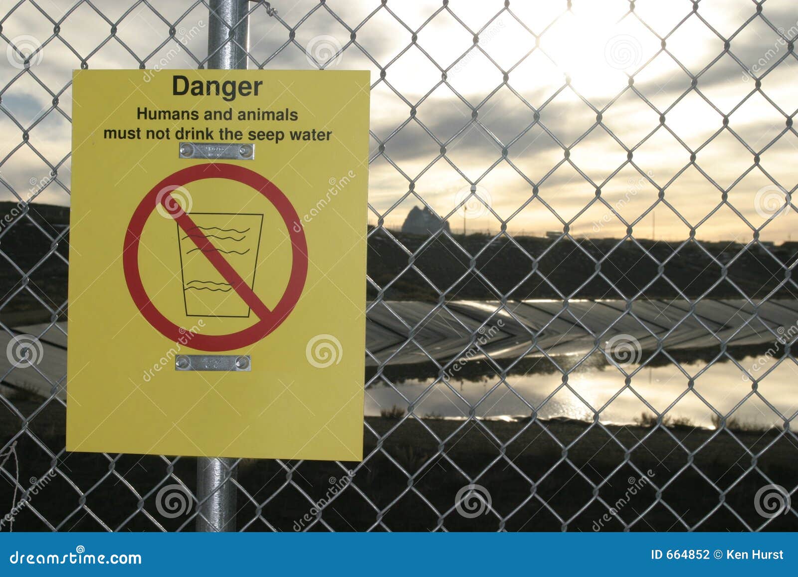 Contaminated Water Sign