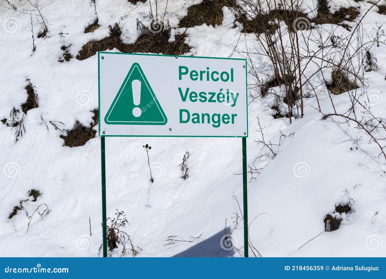 Dangerous area stock image. Image of landscape, environment - 218456359