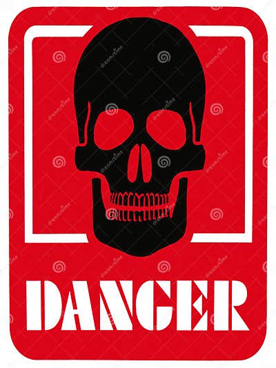 DANGER of DEATH - Hazard Warning Sign Stock Photo - Image of noxious ...