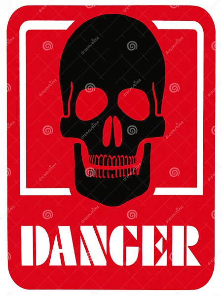 DANGER of DEATH - Hazard Warning Sign Stock Photo - Image of noxious ...