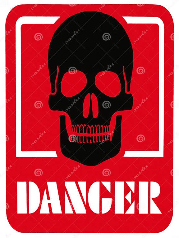 DANGER of DEATH - Hazard Warning Sign Stock Photo - Image of noxious ...