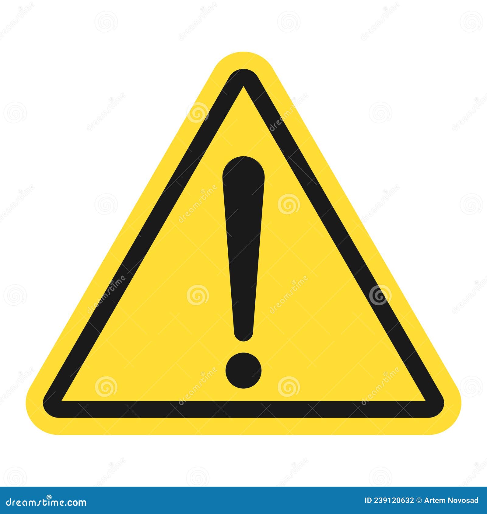 Danger or Warning Sign. Image of an Exclamation Point in an Orange ...