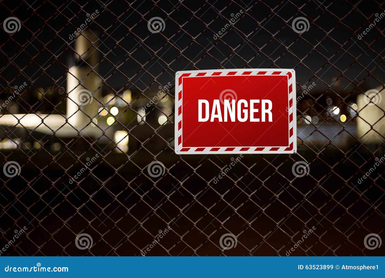 Danger Warning Sign on a Private Property Stock Image - Image of sign ...