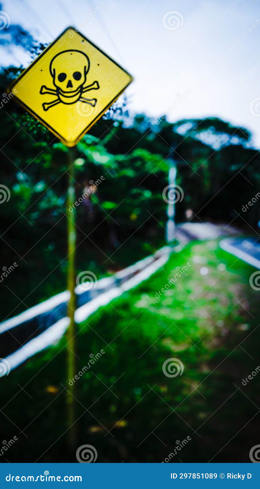 Danger Warning Sign with Skull and Crossbones Stock Image - Image of ...