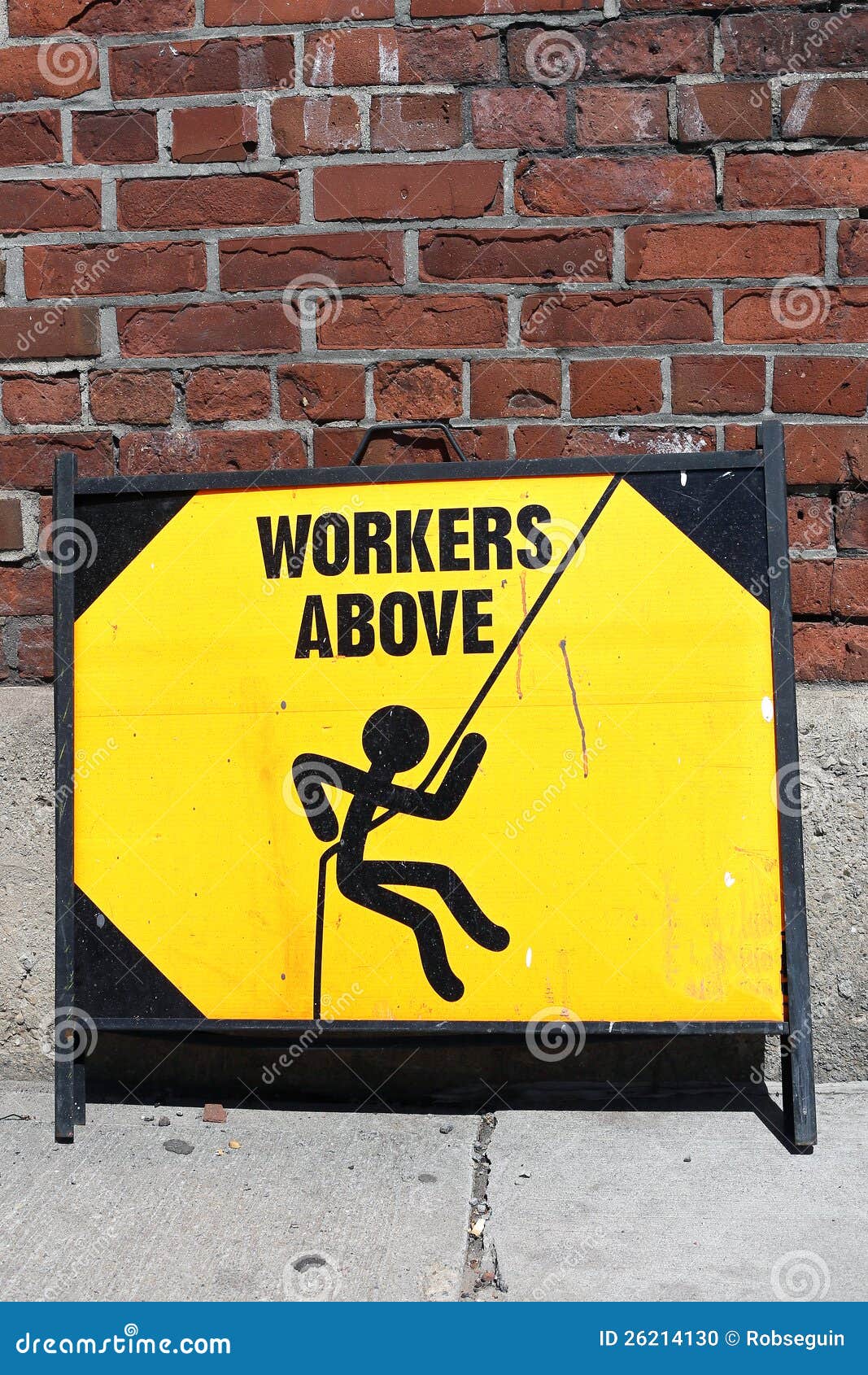 Danger Workers Above stock photo. Image of bright, symbol - 26214130