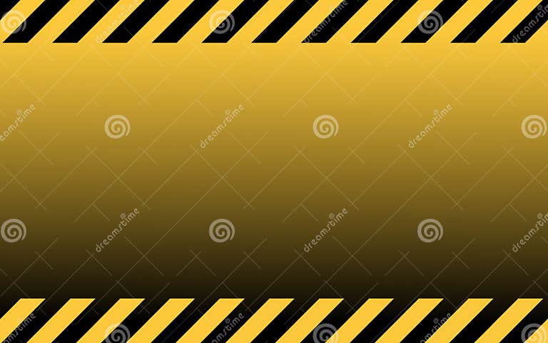Danger, Yellow and Black Border, Vector Illustration Stock Vector ...