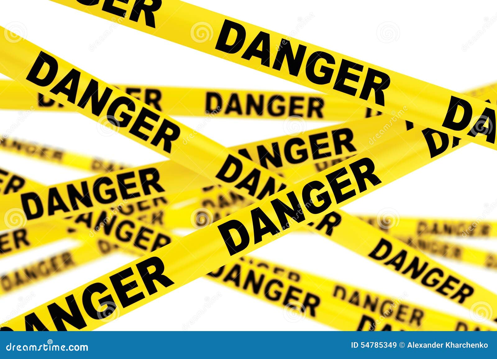 Danger Yellow Tape Strips stock illustration. Illustration of plastic ...