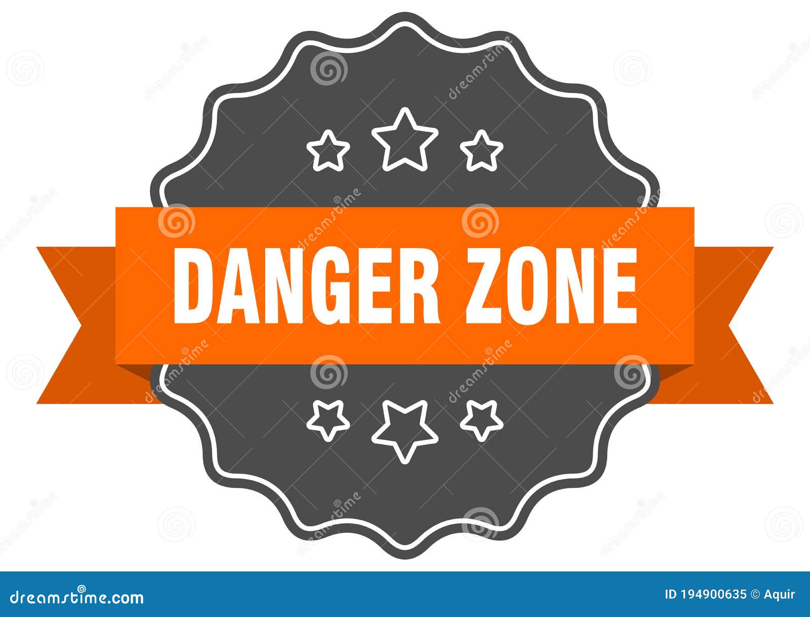 Danger Zone Label. Danger Zone Isolated Seal. Sticker. Sign Stock ...