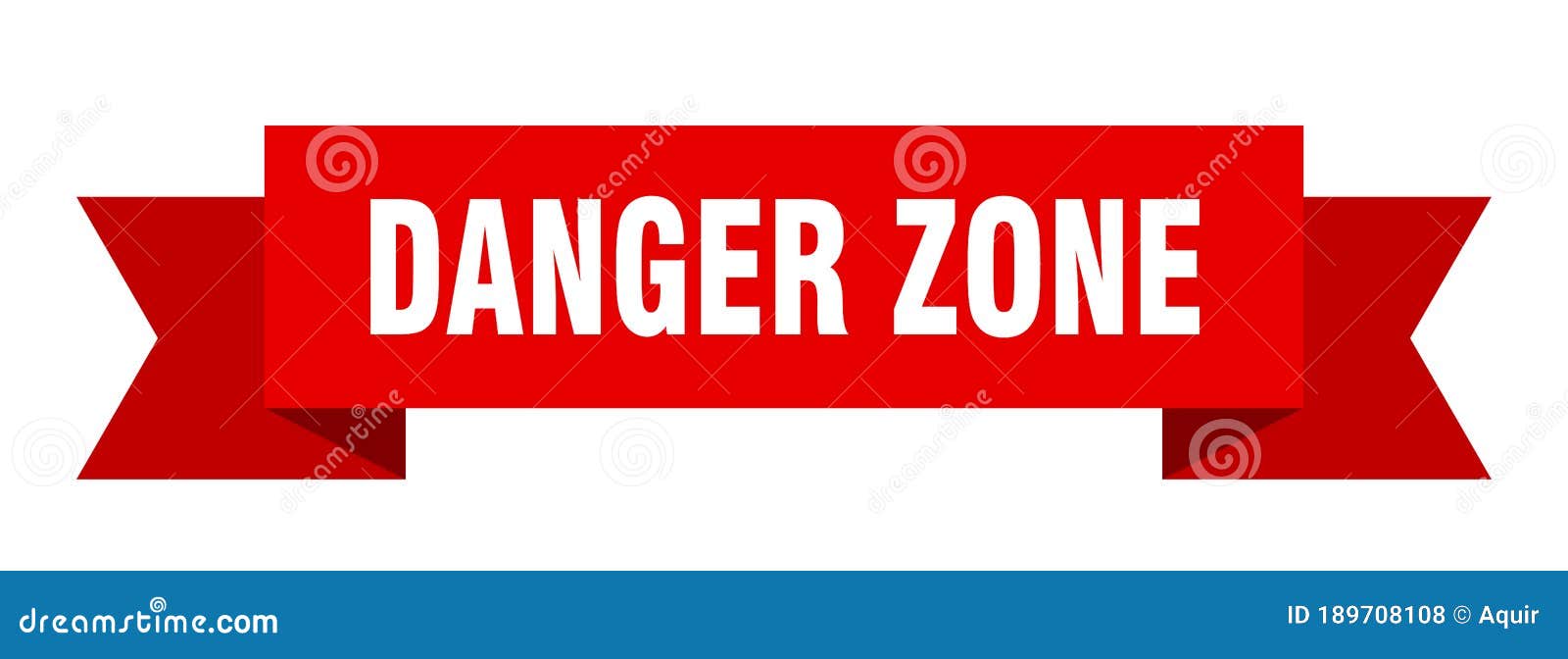 Danger Zone Ribbon. Danger Zone Isolated Band Sign Stock Vector ...