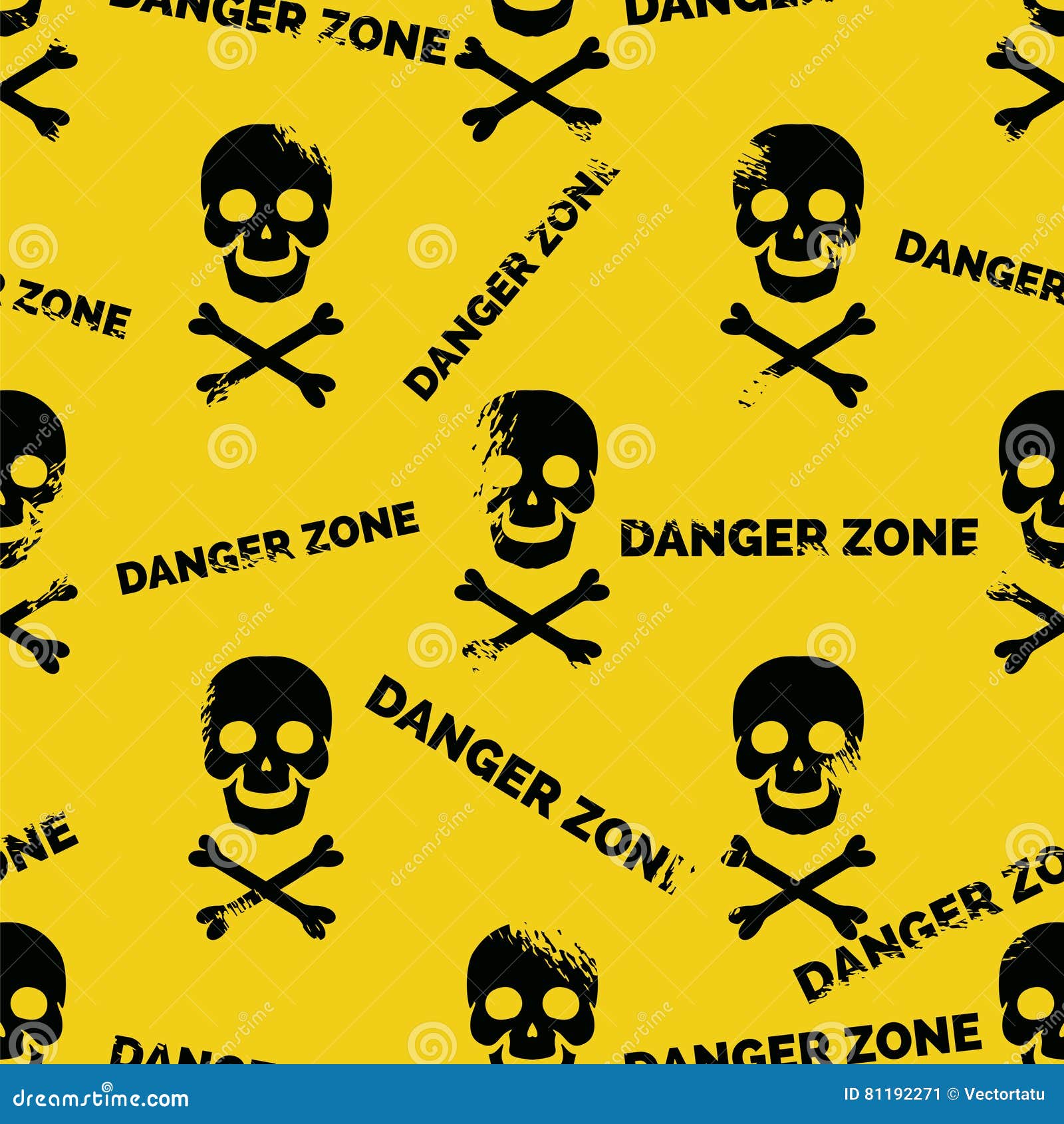 Danger Zone Seamless Pattern Stock Vector - Illustration of halloween ...
