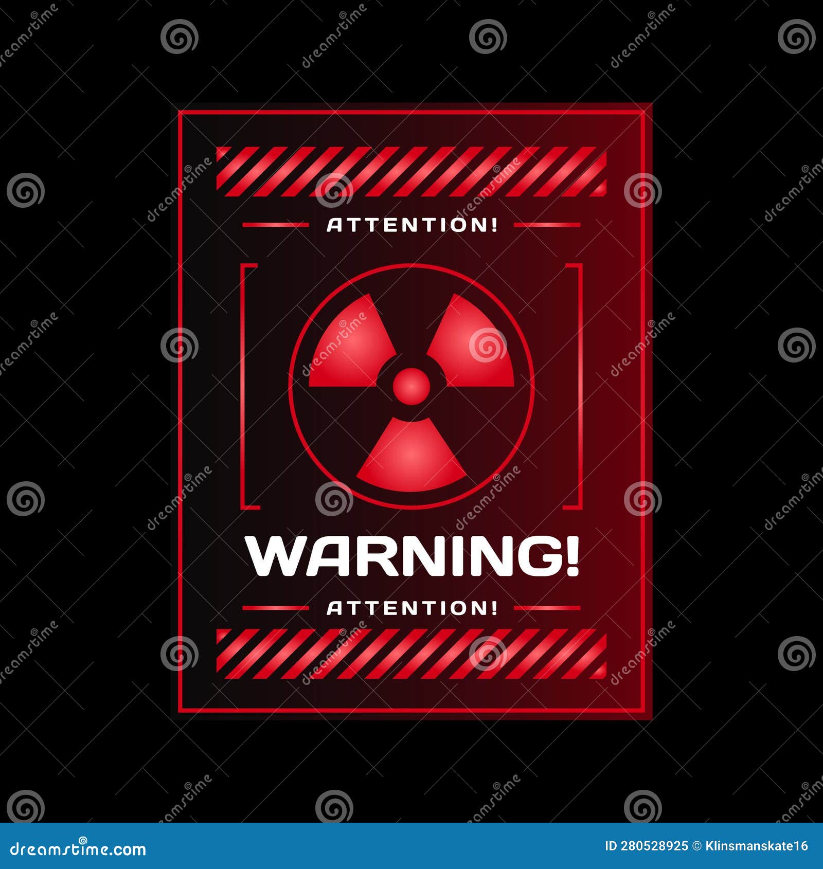 Danger Zone Warning Red Frame Hud Vector | CartoonDealer.com #280528925