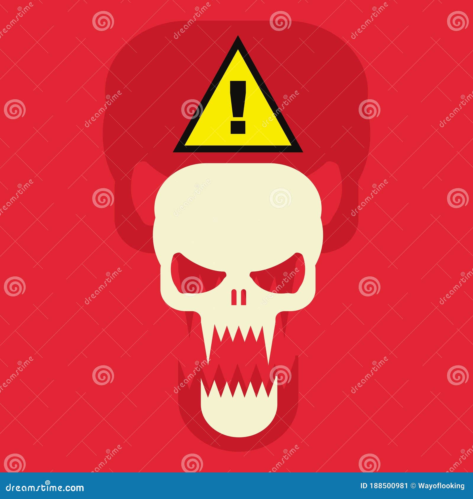 Screaming Red Skull Disintegrating Into Pixels Royalty-Free Stock Photo ...