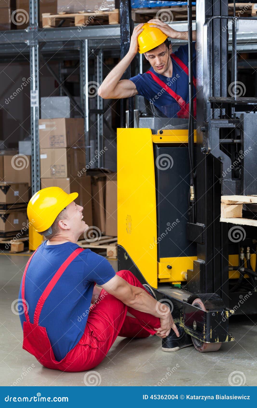 Dangerous Accident in a Factory Stock Photo - Image of operator ...