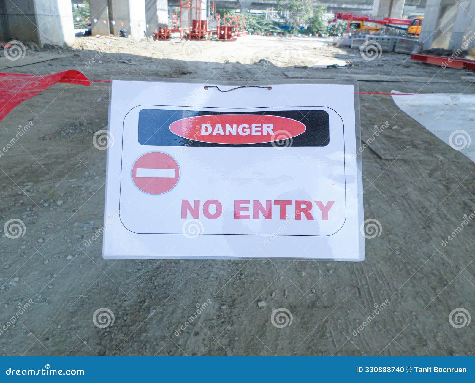 Dangerous Area Prohibition Sign Stock Photo - Image of public, prohibiting: 330888740