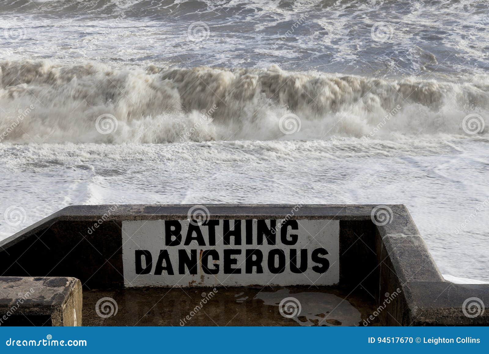 Dangerous bathing notice stock photo. Image of coastal - 94517670