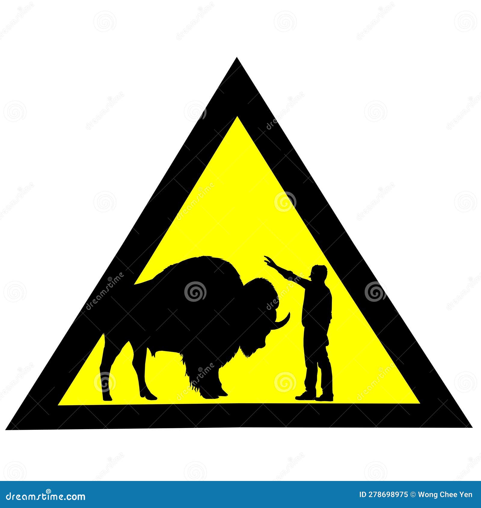 Dangerous Bison Vector Graphic Stock Illustration - Illustration of ...