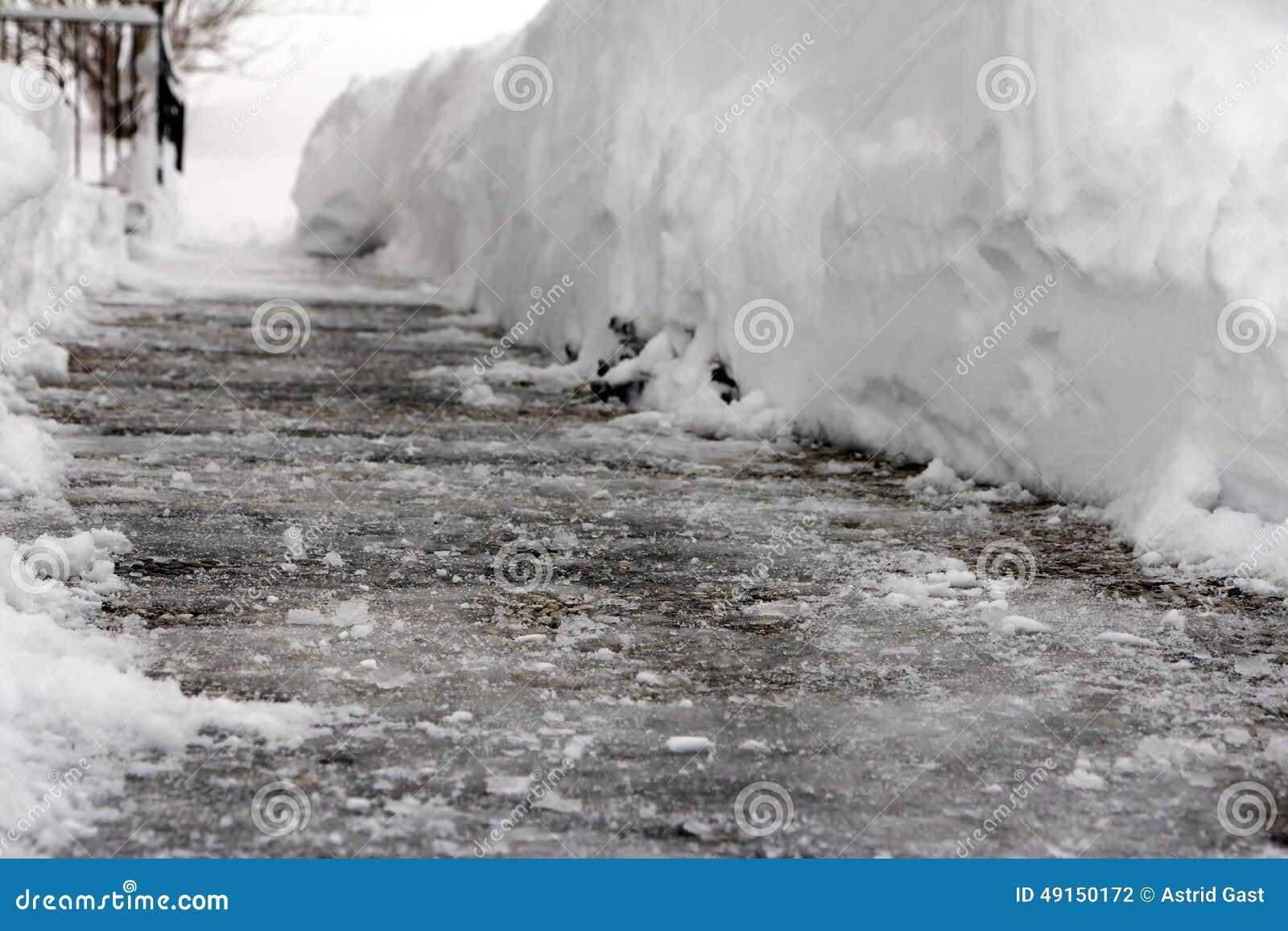 Dangerous black ice stock photo. Image of personal, clearing - 49150172