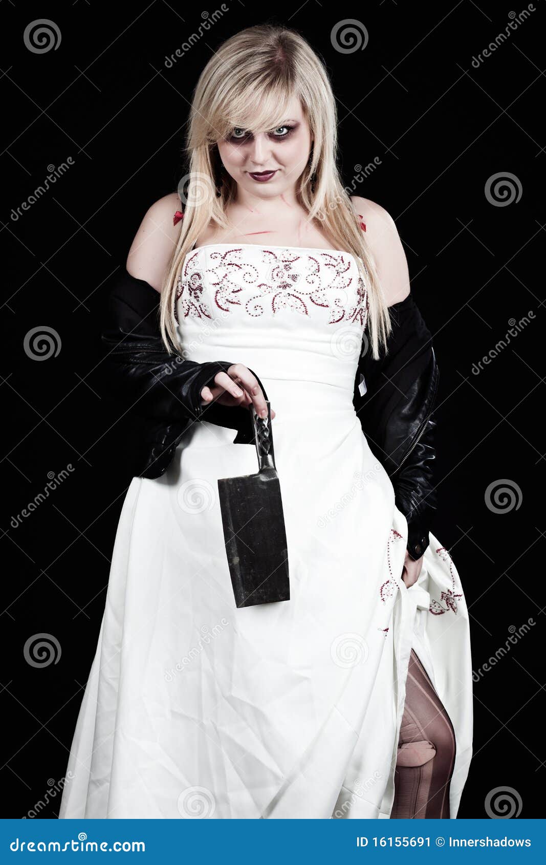 Dangerous bride stock image. Image of jacket, dress, standing - 16155691
