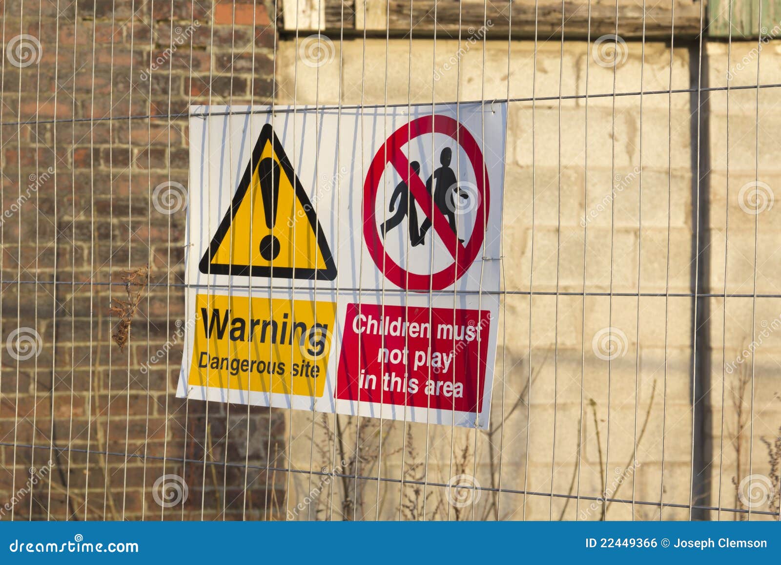 Dangerous Building Keep Out Sign On Building Ready To Be Demolished ...