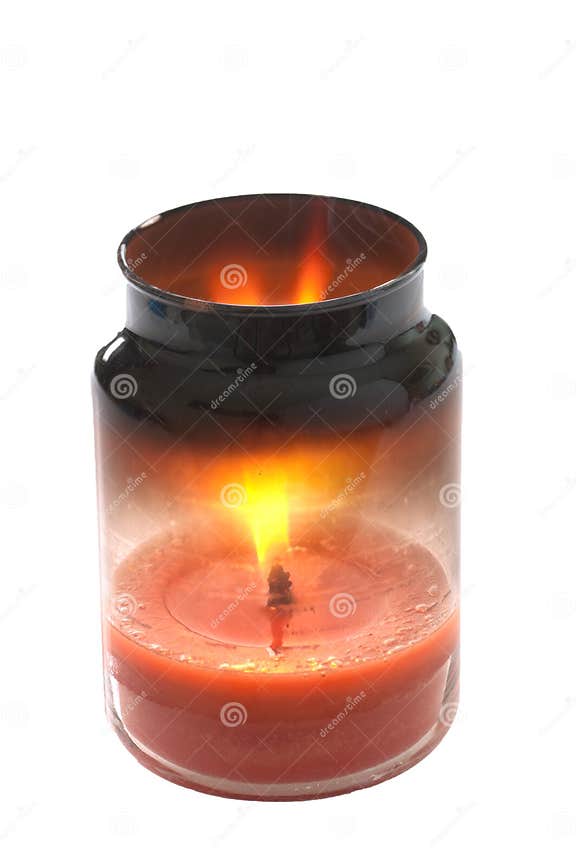 Dangerous Burning Candle Isolation Stock Image - Image of energy ...