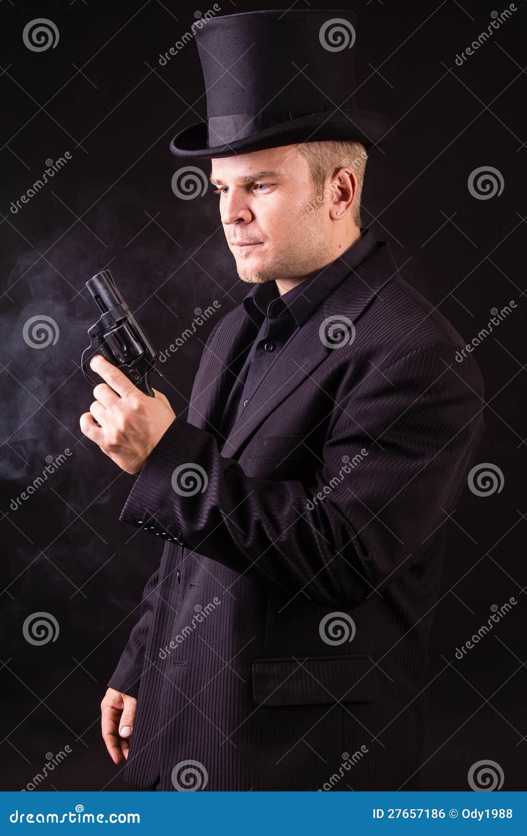 Dangerous Business Man Holding Gun Stock Photo - Image of handgun ...