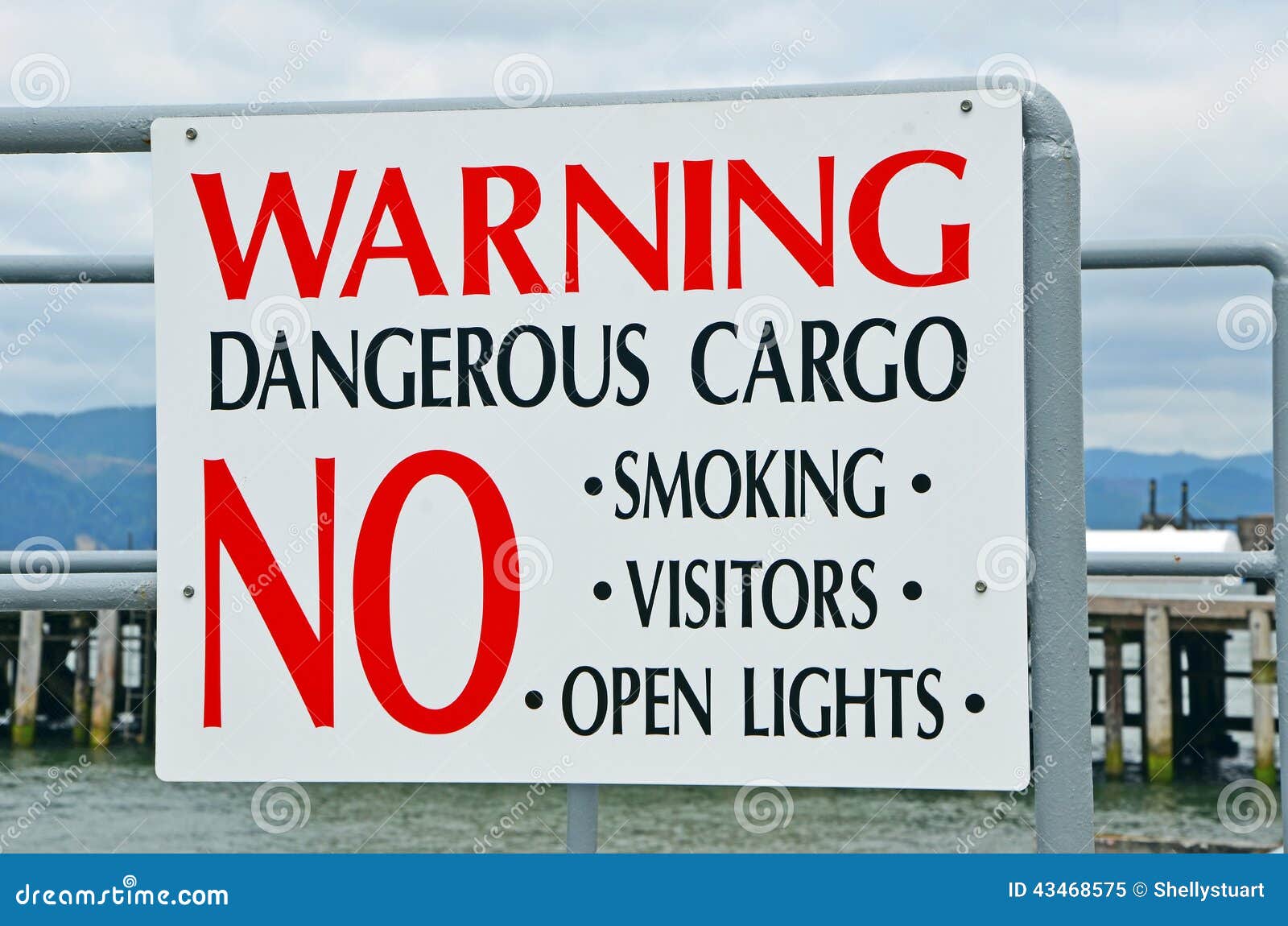 Dangerous Cargo Area Warning Stock Image - Image of attention, cargo ...