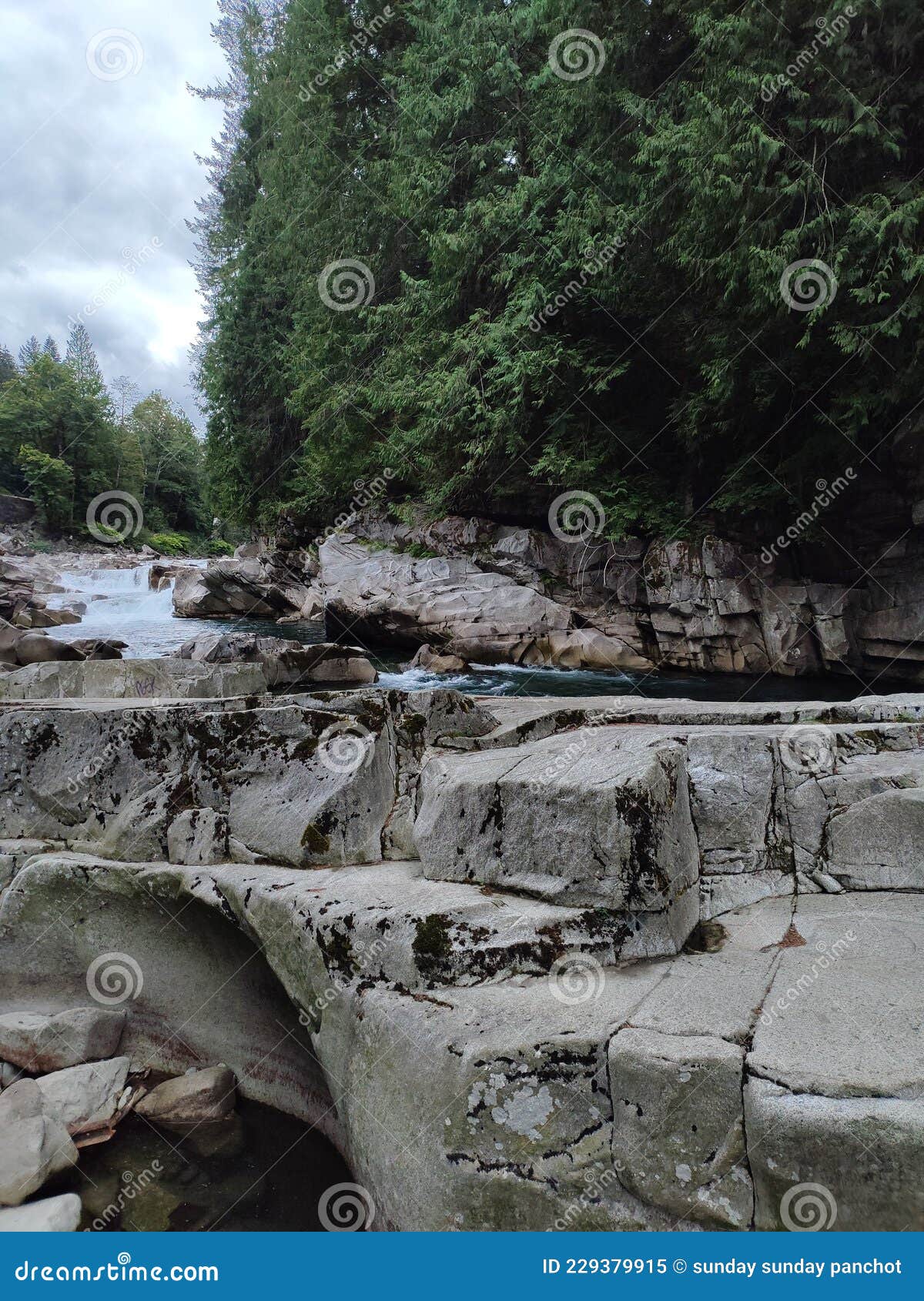 Dangerous Cliffs Eagle Falls Skykomish River Index Washington Stock ...