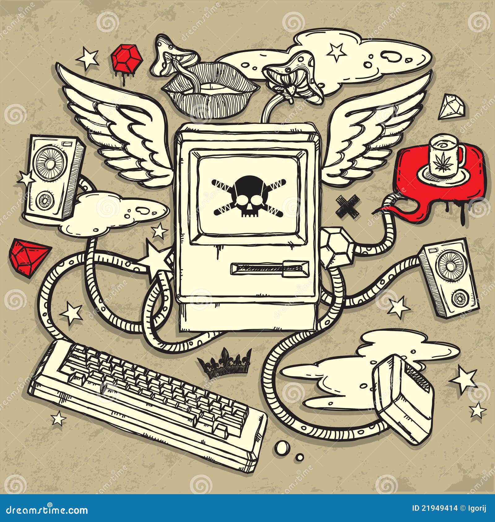 Dangerous Computer Design Stock Illustrations – 3,845 Dangerous ...