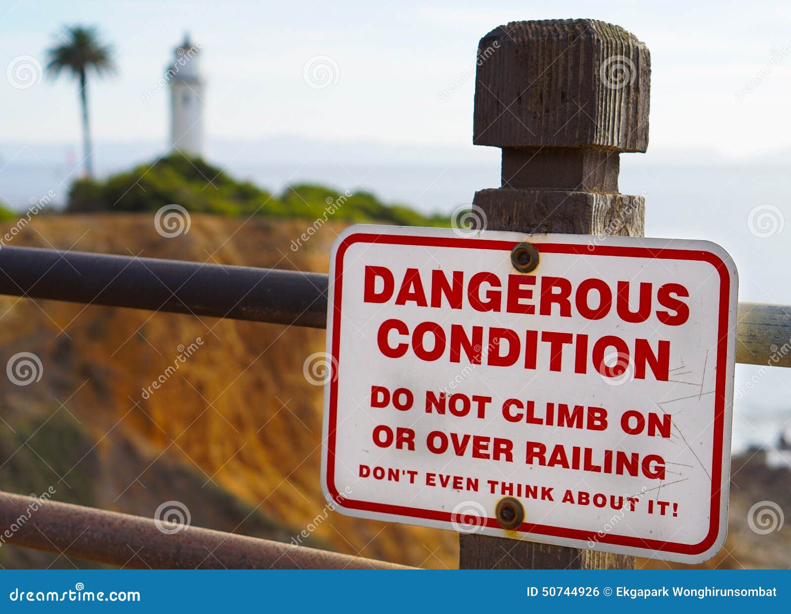 Dangerous Condition stock photo. Image of rail, lighthouse - 50744926