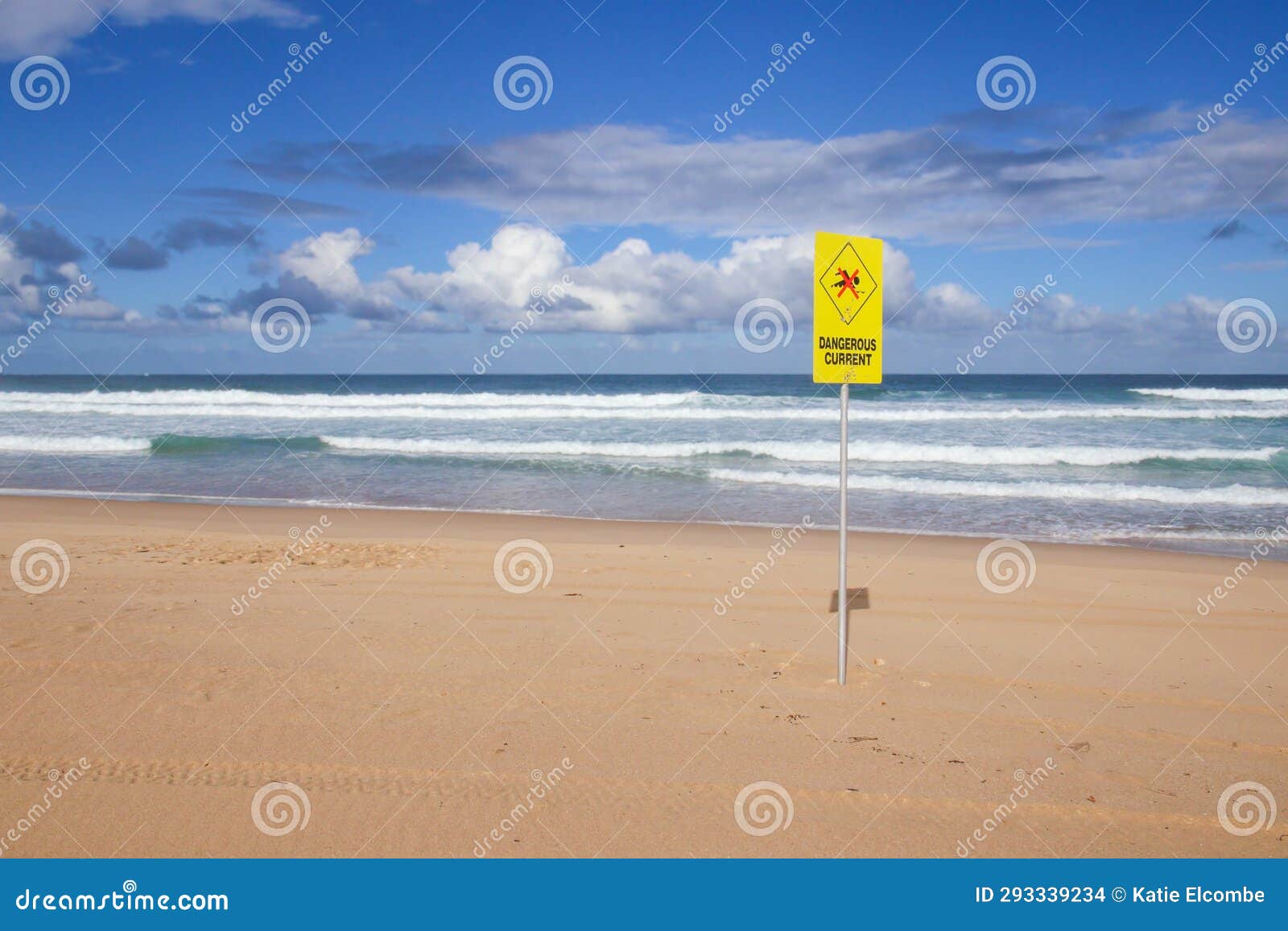Dangerous Current Warning Sign On Beach Stock Image | CartoonDealer.com ...