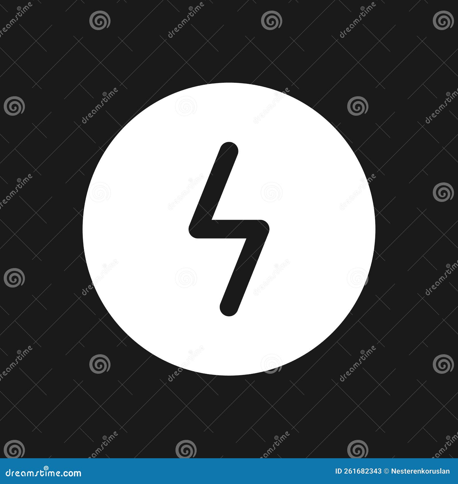 Dangerous Current Dark Mode Glyph Ui Icon Stock Vector - Illustration ...