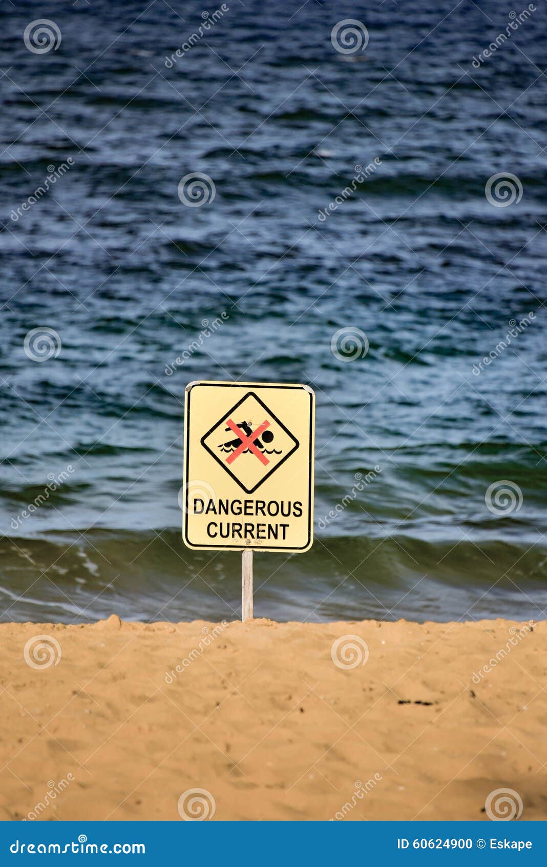 Dangerous Current Warning Sign On Beach Stock Image | CartoonDealer.com ...