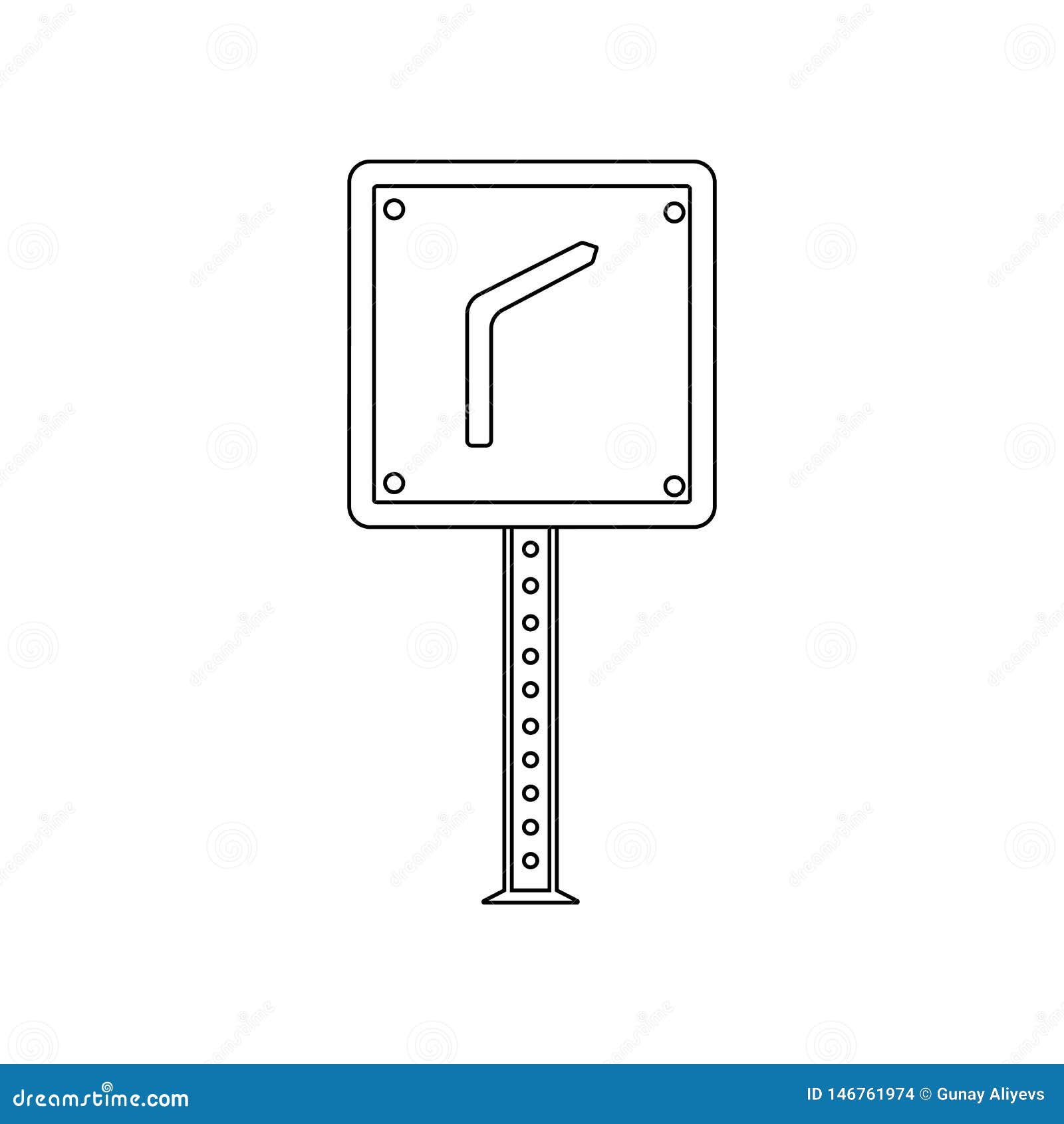 Dangerous Curve Colored Icon. Element Of Road Signs And Junctions Icon ...