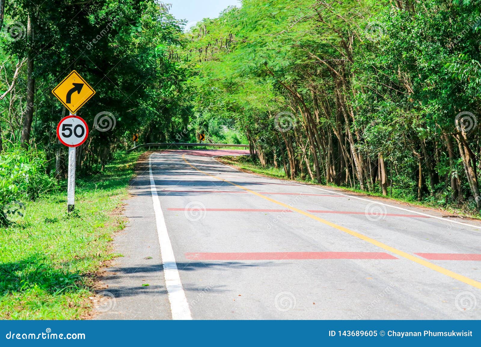 A Dangerous Curve on a Roadway in Which Drivers Cannot See Approaching ...