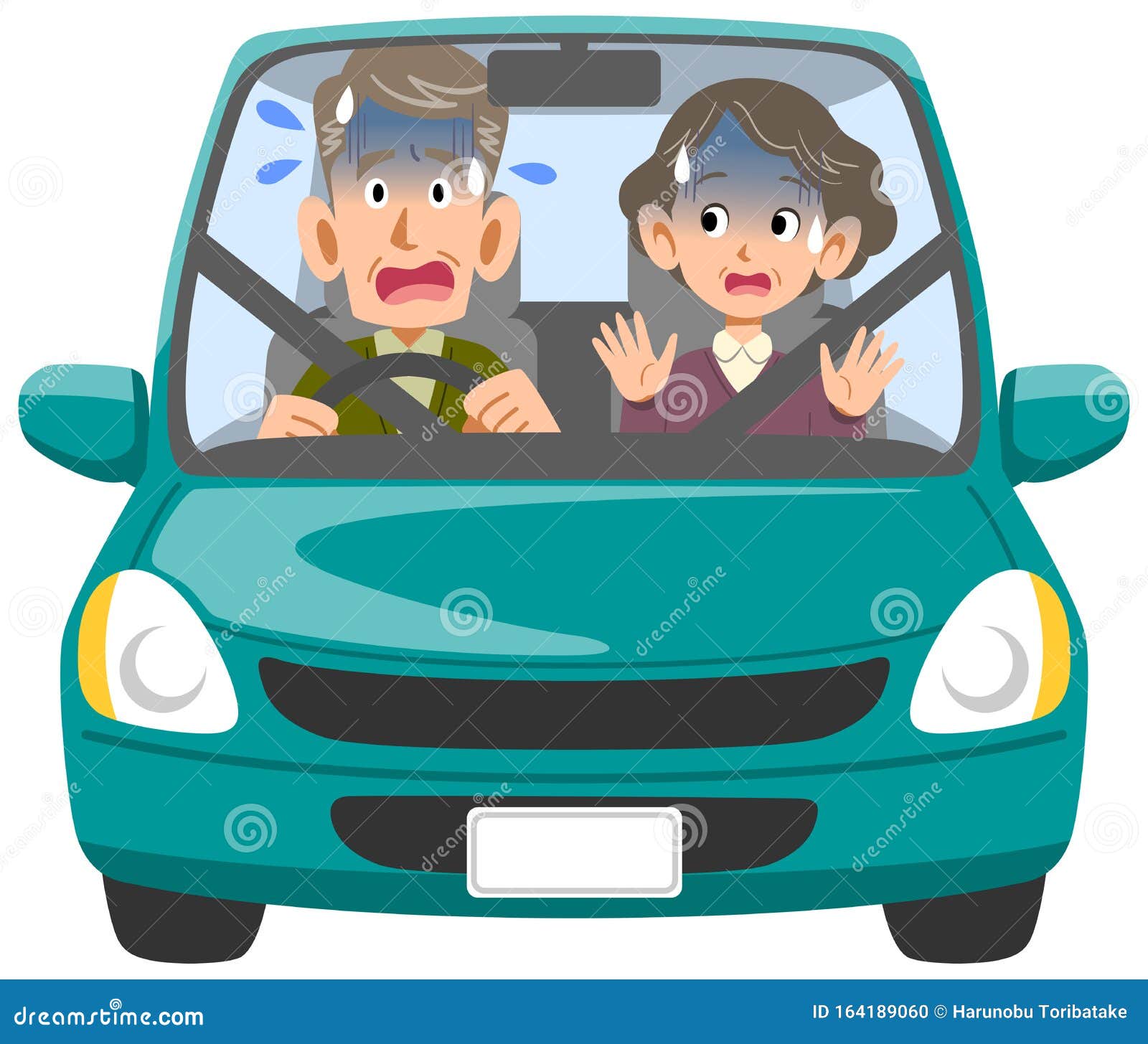 Dangerous Driving by the Elderly Stock Vector - Illustration of grandma ...