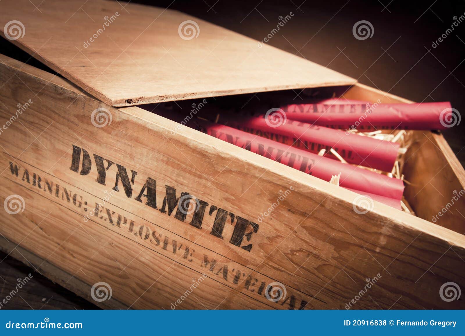 Dangerous Dynamite Sticks on Wooden a Box Stock Photo - Image of stick ...