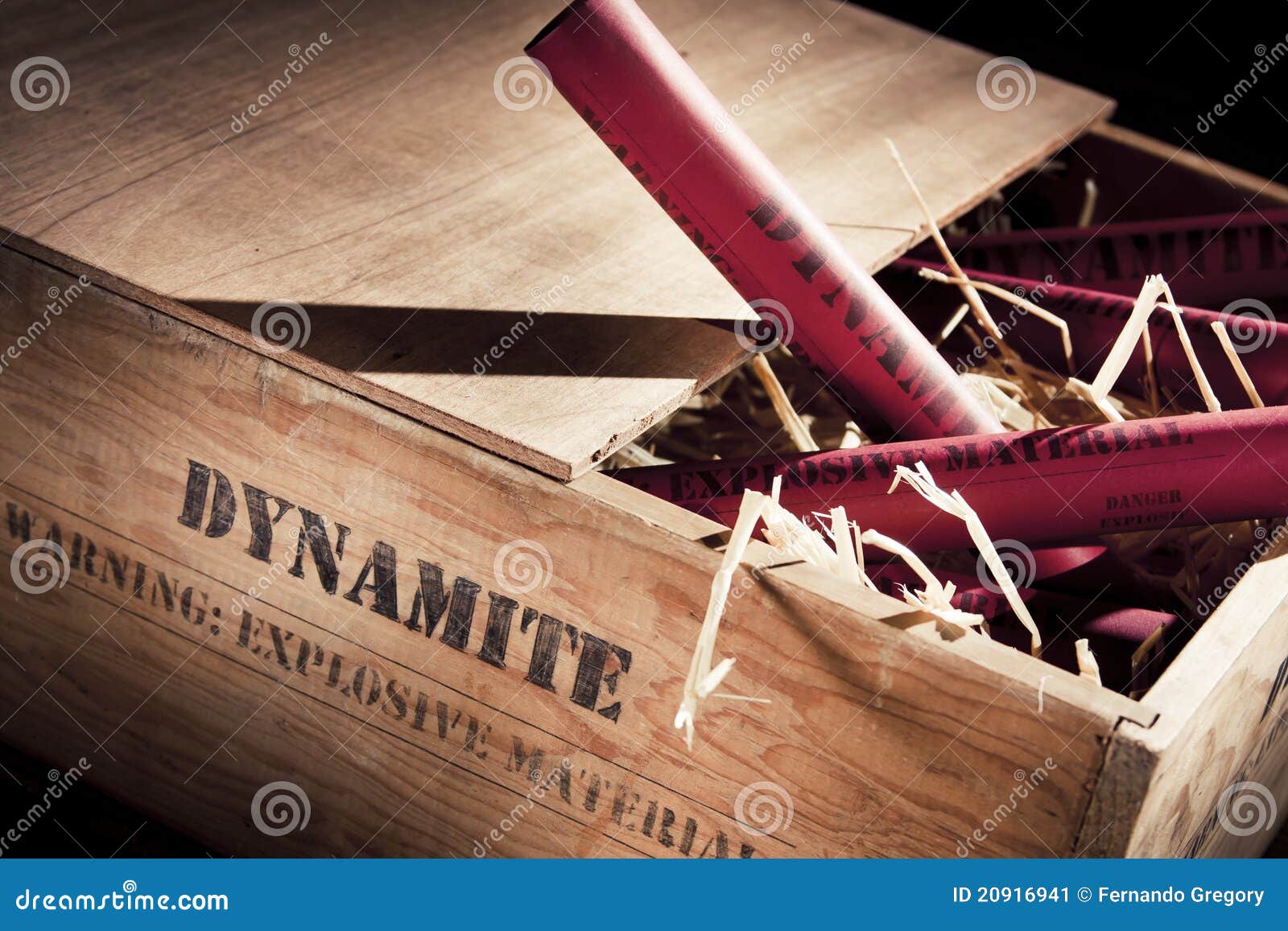 Dangerous Dynamite Sticks on Wooden a Box Stock Image - Image of ...