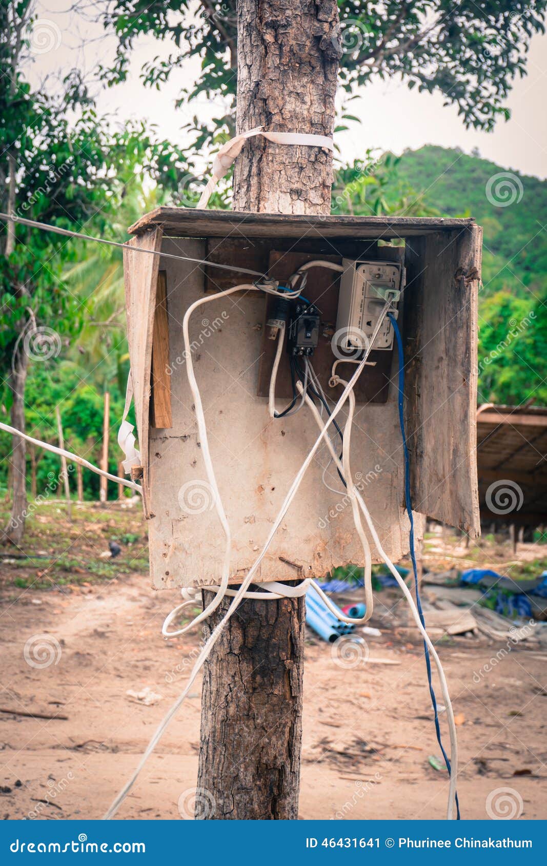 Dangerous electric outlet stock image. Image of connection - 46431641